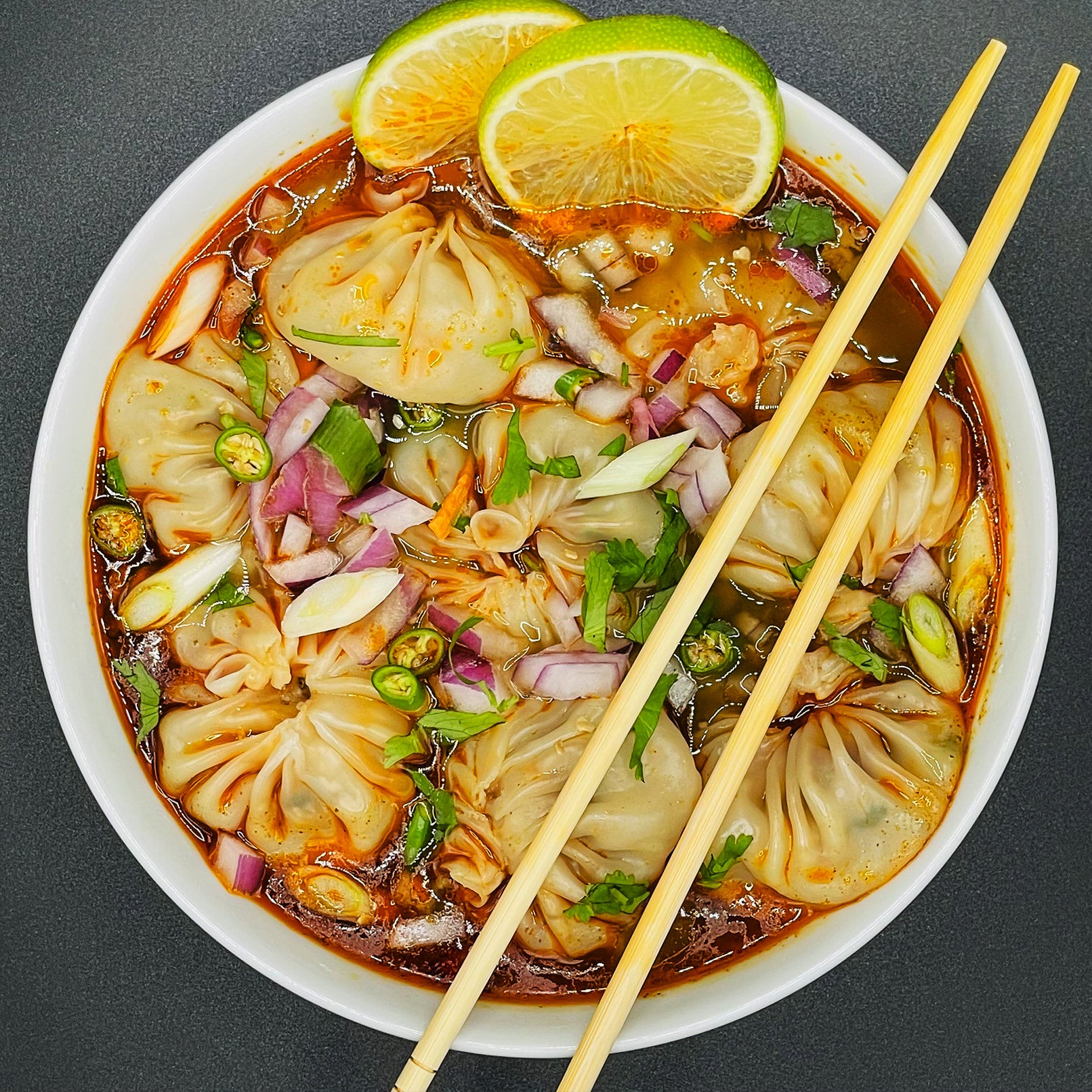 how to prepare chicken momos soup